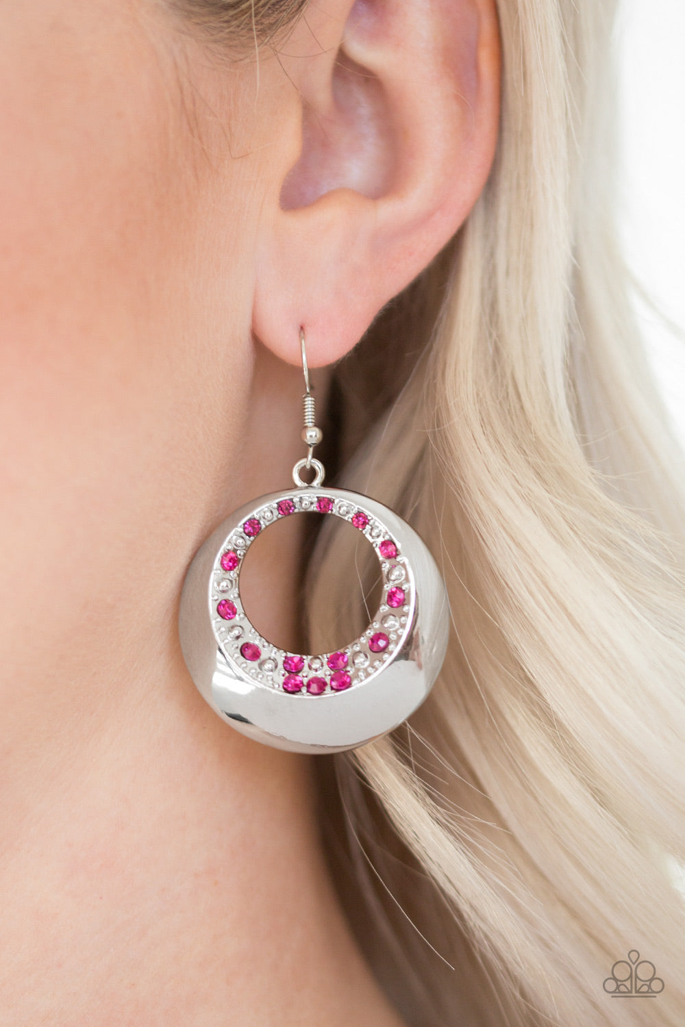 Ringed in Refinement - pink - Paparazzi earrings – JewelryBlingThing